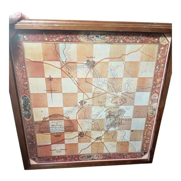 Games | Battle Of Bunker Hill Revolutionary War Style Chess Board ...